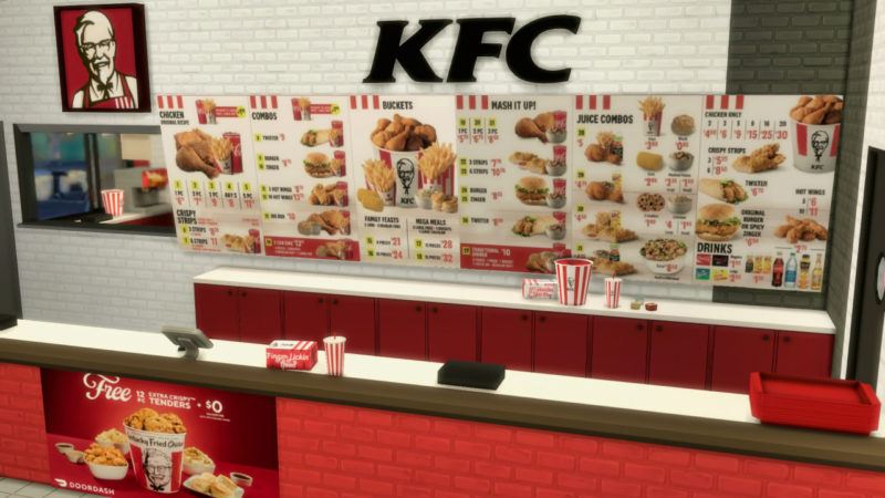 The Sims 4 KFC CC Kit Pack - The Sim Architect